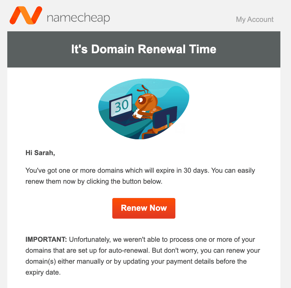 Membership Renewal Email